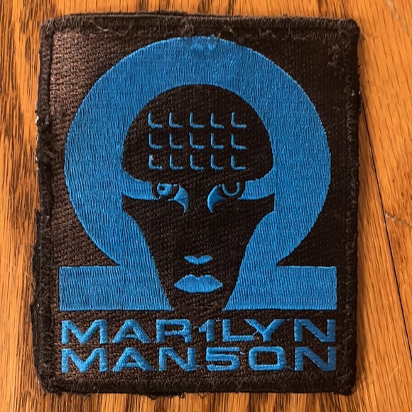 Marilyn Manson | Office | Vtg Patch Rare Marilyn Manson Omega Logo ...